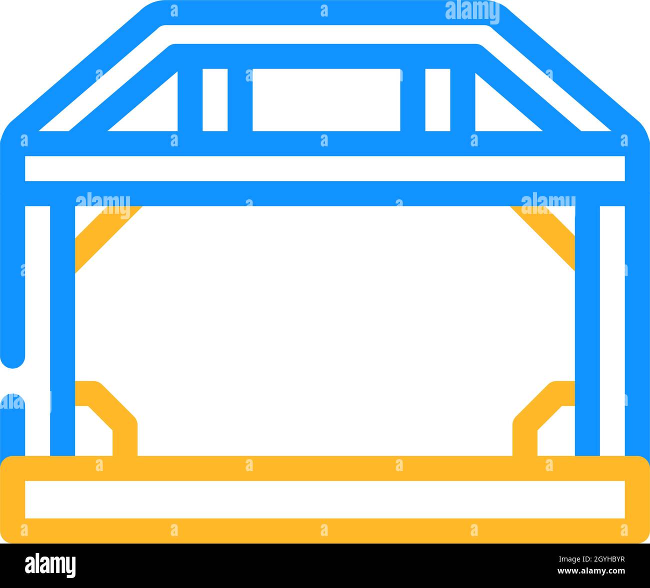 house metallic frame construction color icon vector illustration Stock ...