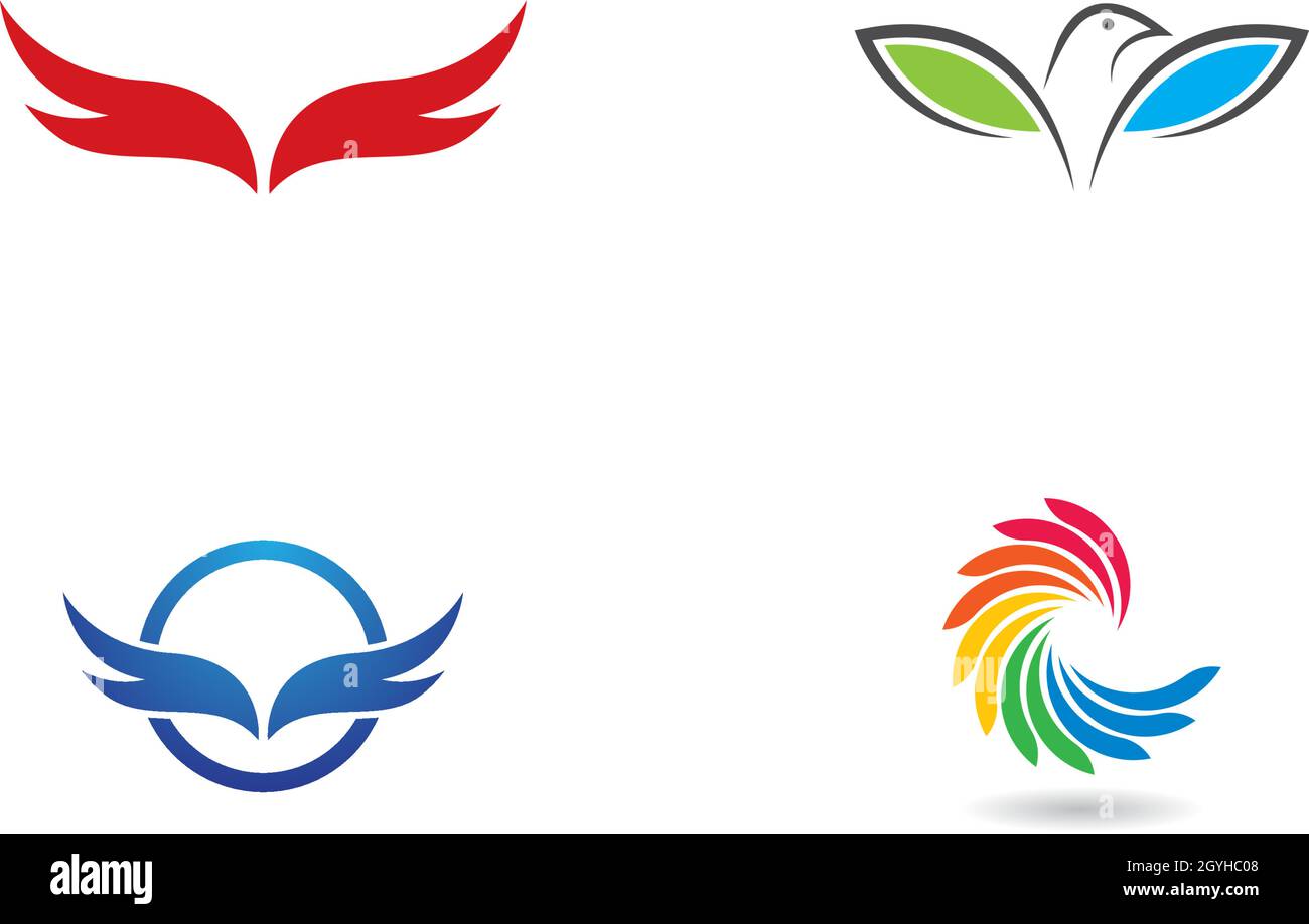 Wing bird logo Template vector Stock Vector Image & Art - Alamy
