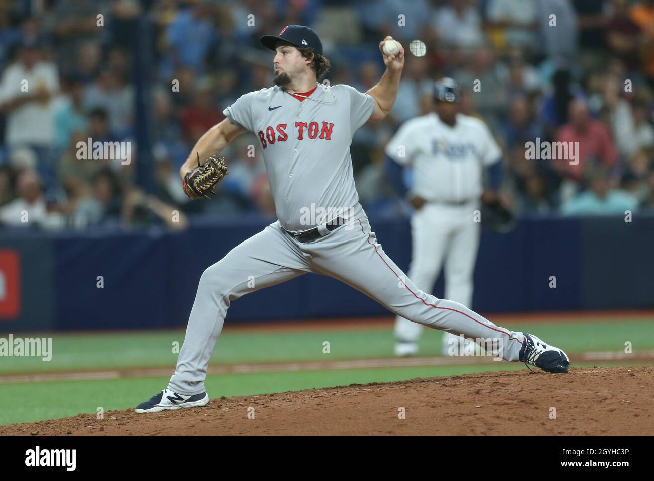 St. Petersburg, FL. USA; Boston Red Sox relief pitcher Josh Taylor (38 ...