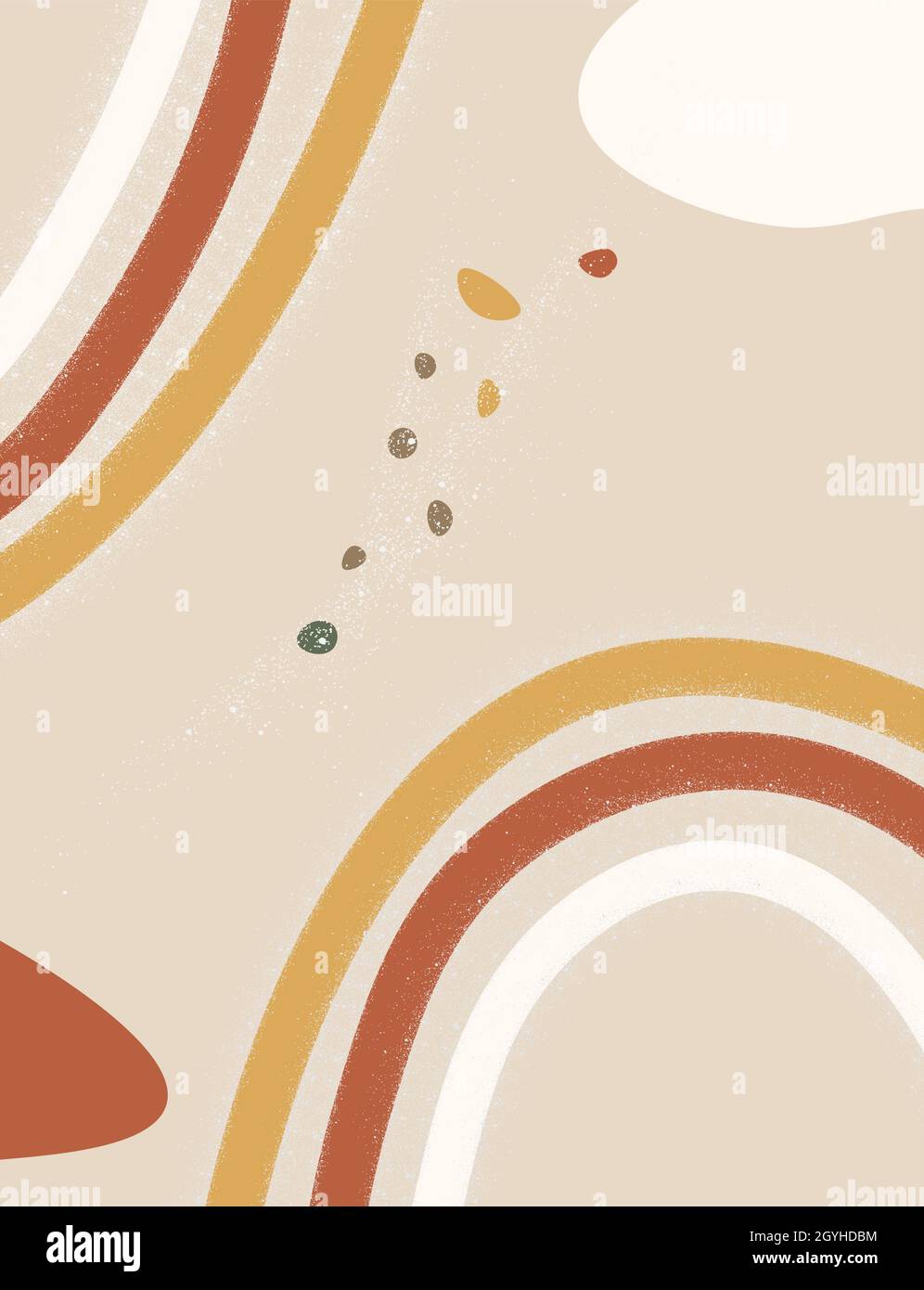Boho style abstract vector background. Neutral pastel color decorative ...