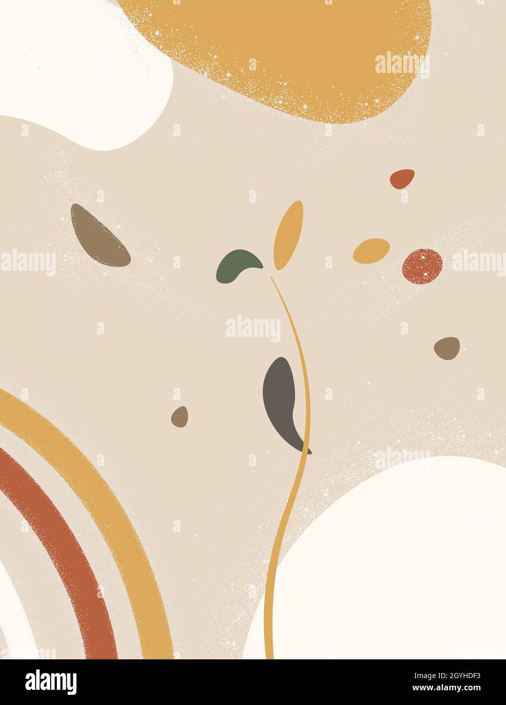 Boho style abstract vector background. Neutral pastel color decorative ...