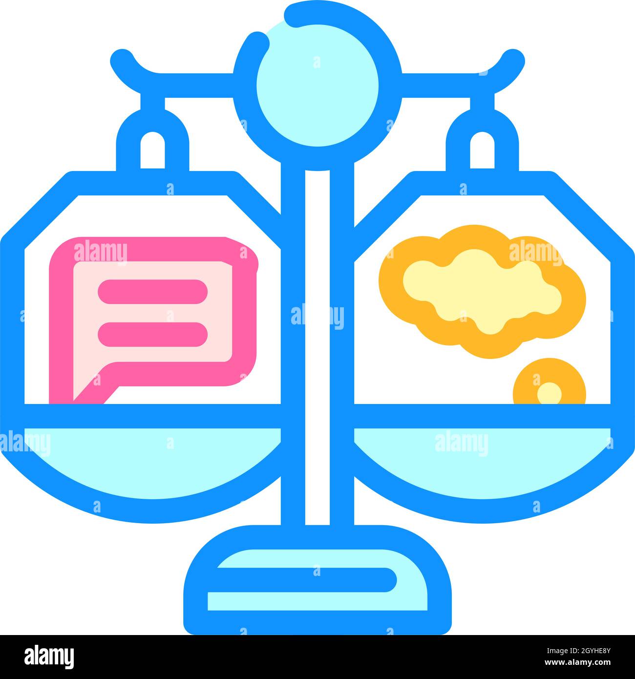 weighing opinions color icon vector illustration Stock Vector Image ...