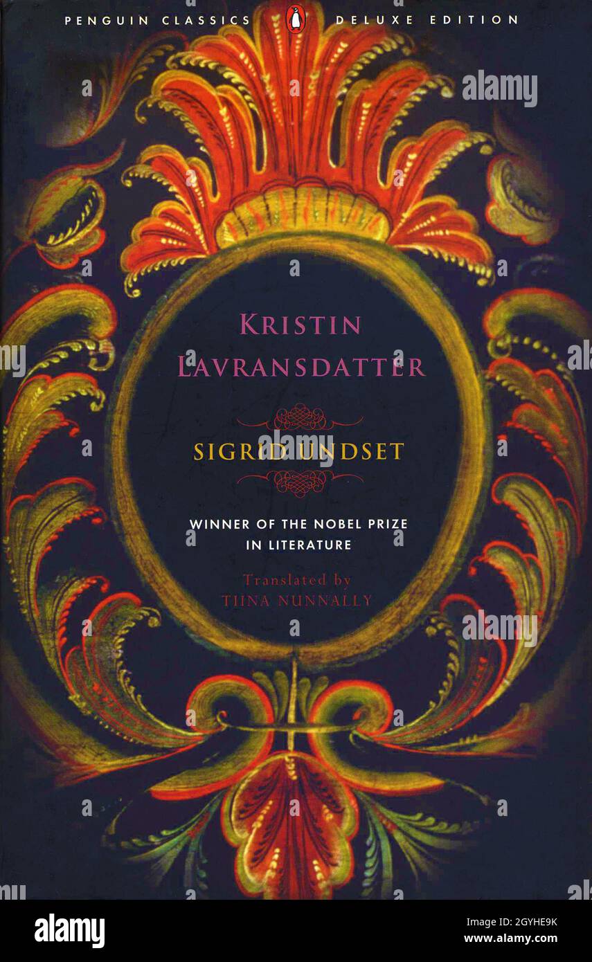 Book cover. "Kristin Lavransdatter" by Sigrid Undset Stock Photo - Alamy