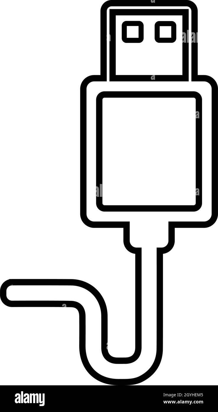 Adapter, cable, usb icon - Use for commercial purposes, print media ...