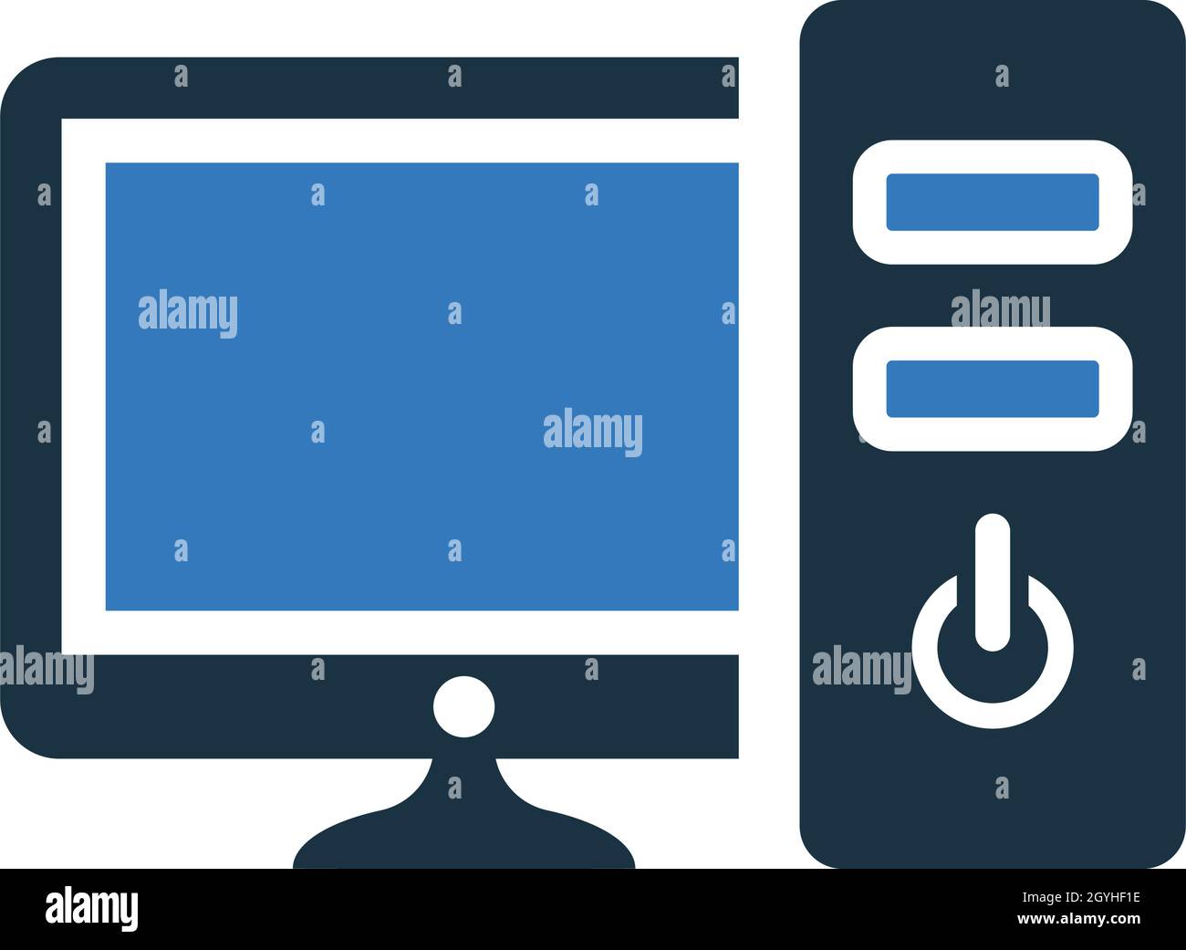 Desktop computer tower Stock Vector Images - Alamy