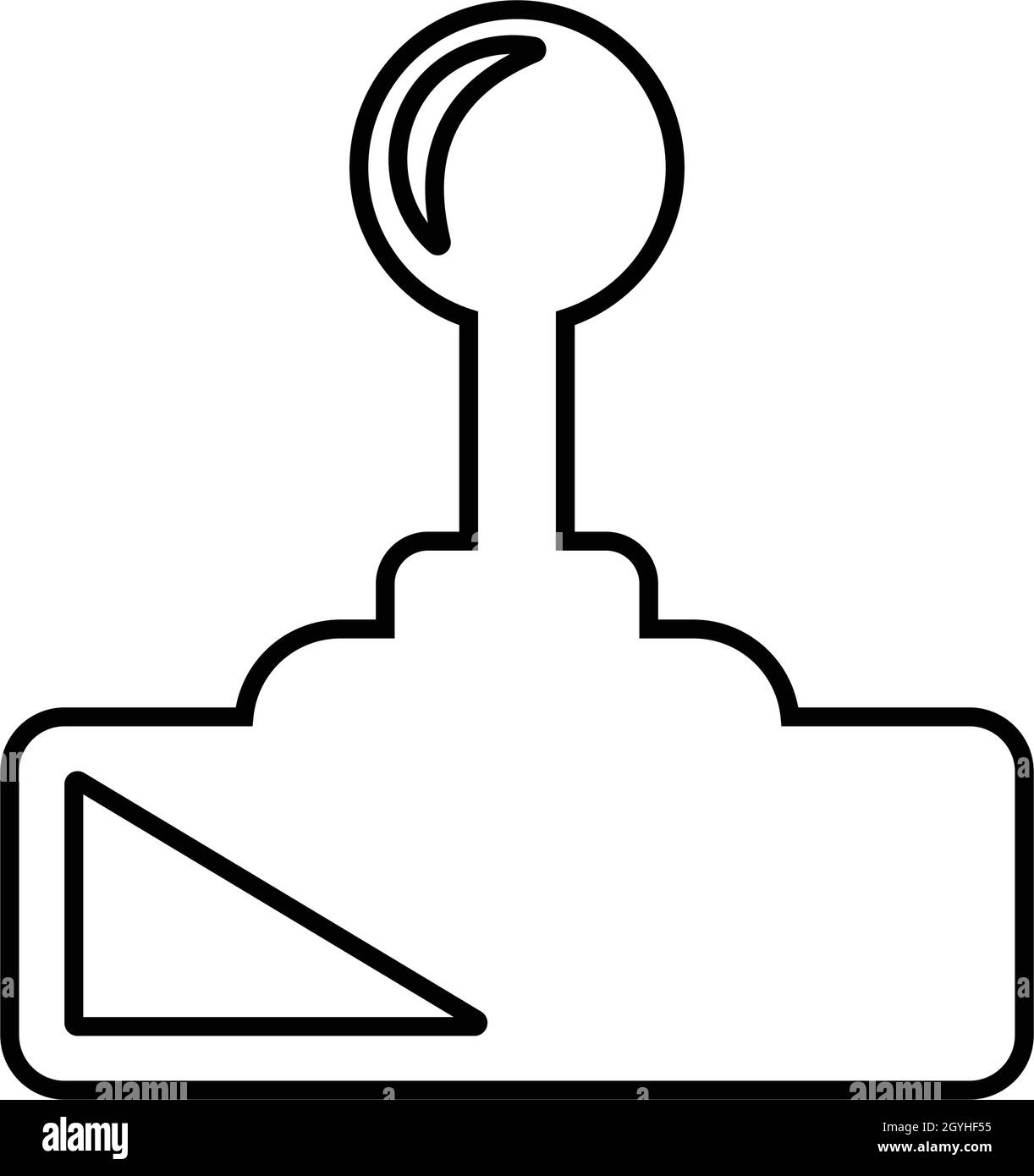 Control, joystick icon is isolated on white background. Use for graphic ...