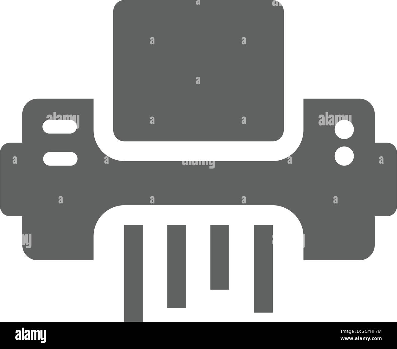 Classified, paper, shredder icon is isolated on white background. Use ...