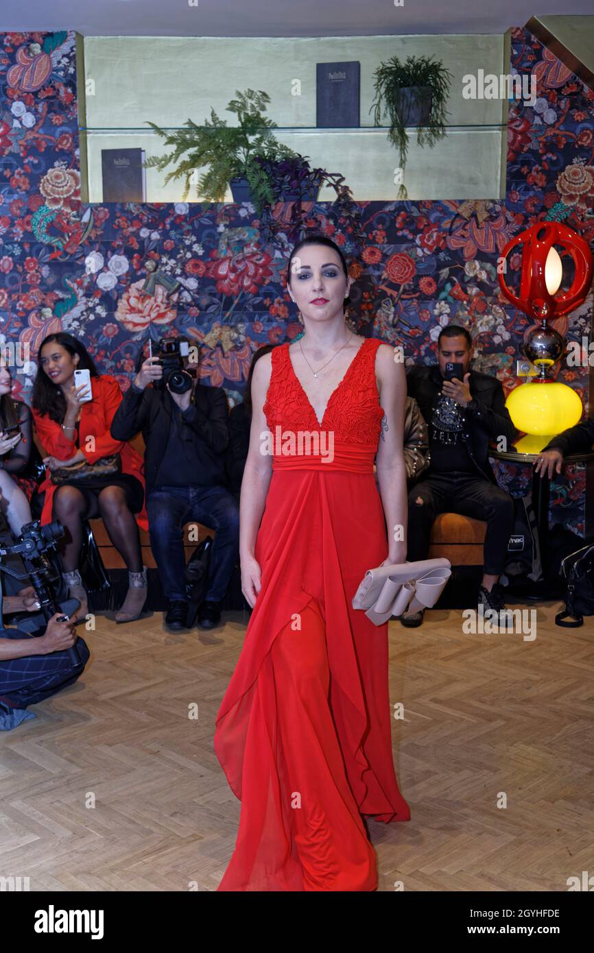 Paris, France. 6th Oct, 2021. A model dressed by Korean fashion ...