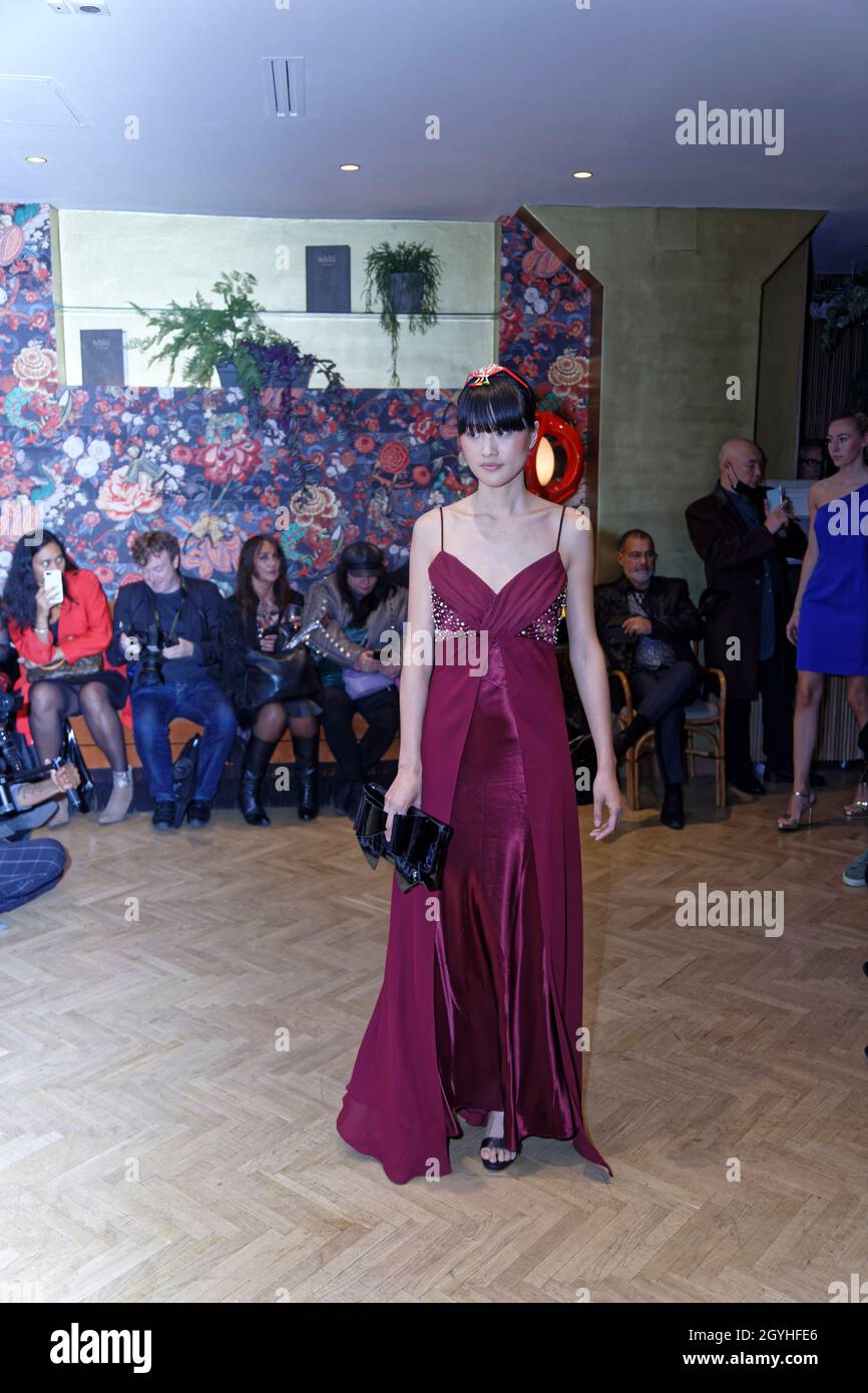 Paris, France. 6th Oct, 2021. A model dressed by Korean fashion ...