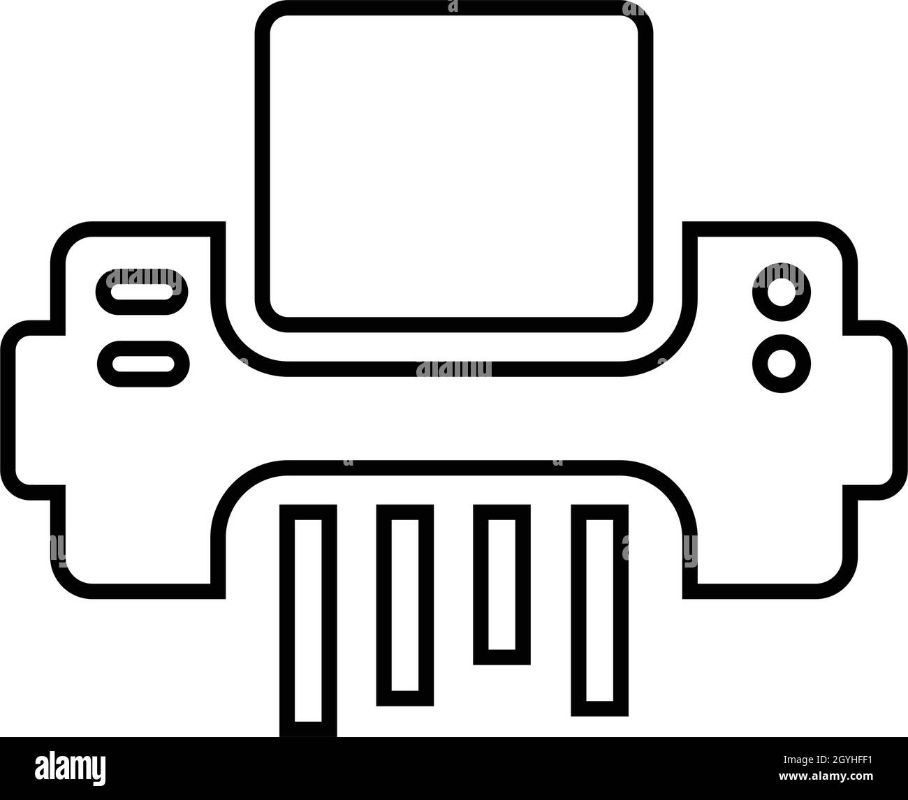 Classified, paper, shredder icon is isolated on white background. Use ...