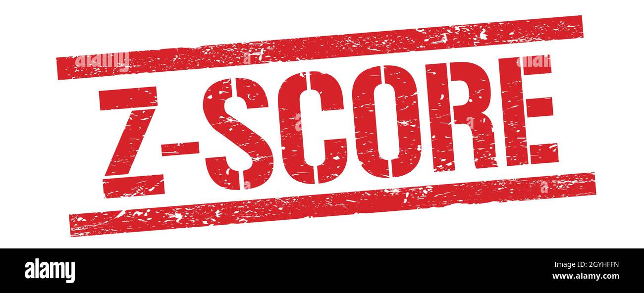 Z-SCORE text on red grungy rectangle stamp sign Stock Photo - Alamy
