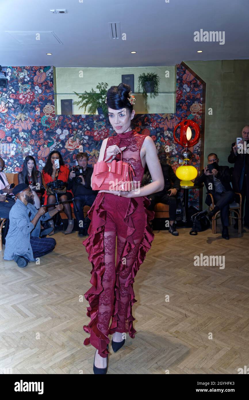 Paris, France. 6th Oct, 2021. A model dressed by Korean fashion ...