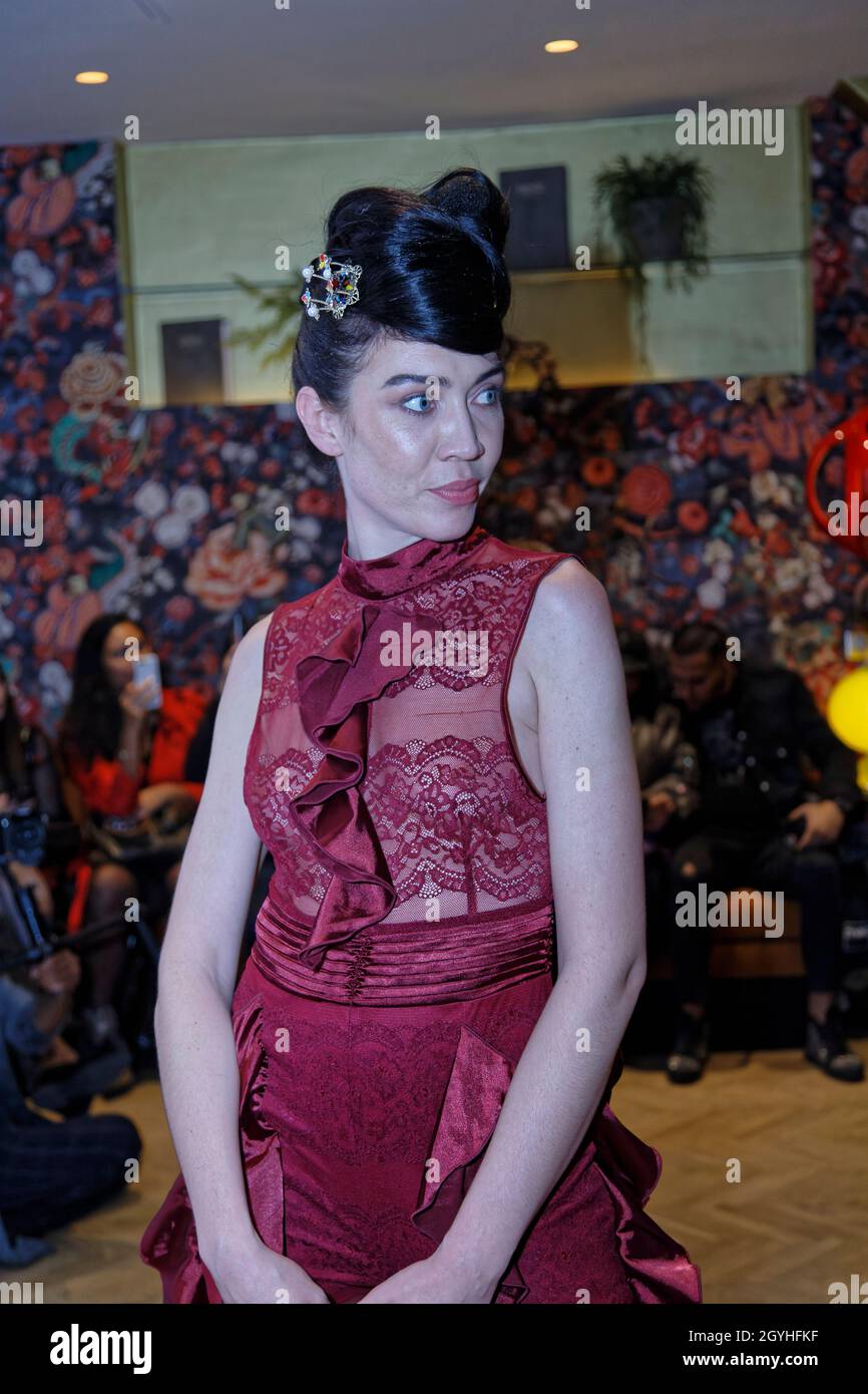 Paris, France. 6th Oct, 2021. A model dressed by Korean fashion ...