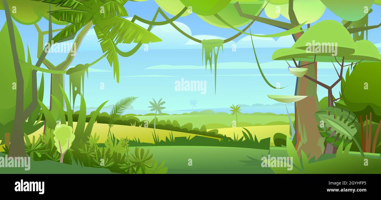 Illustration jungle landscape hi-res stock photography and images - Alamy