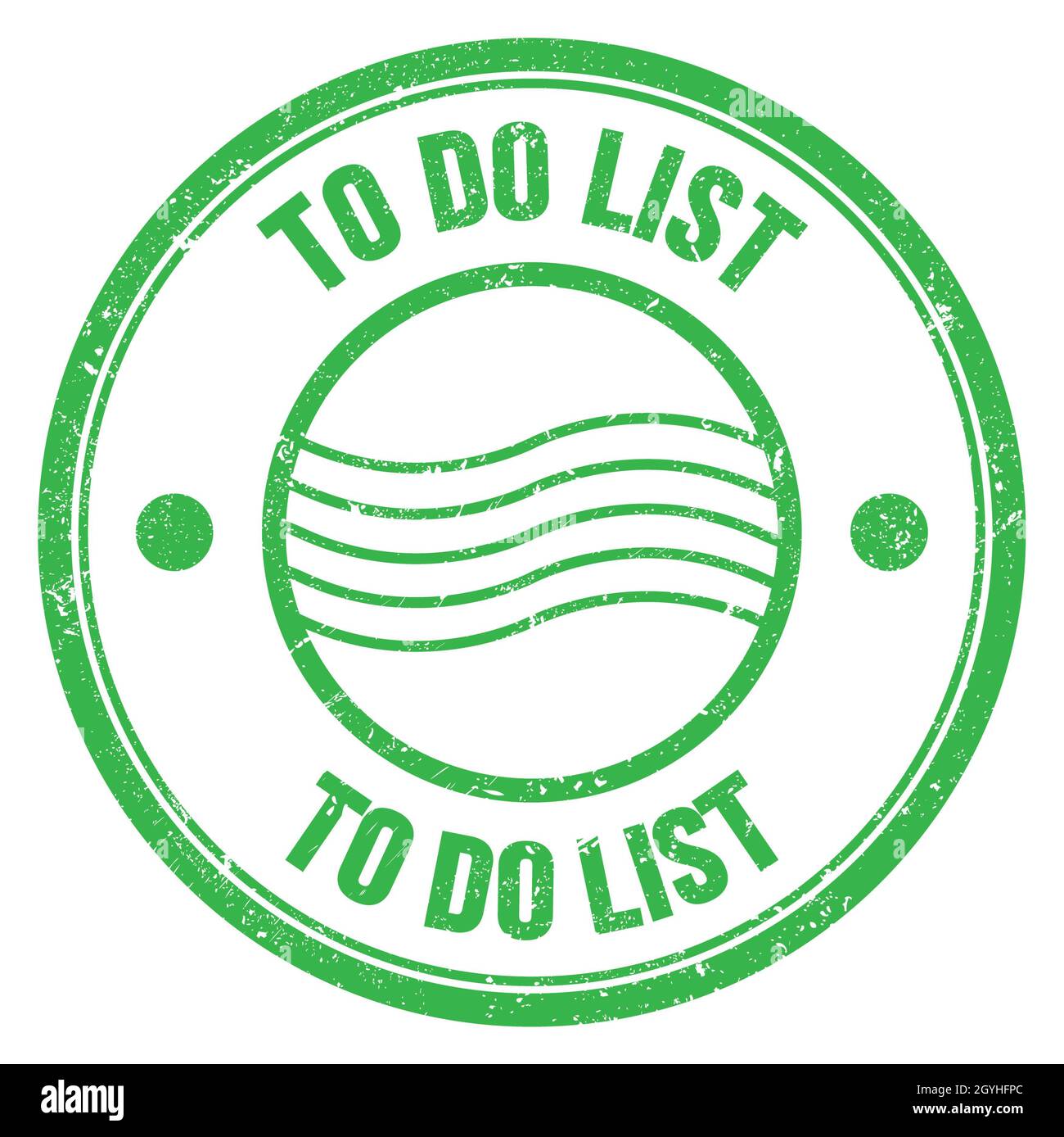 TO DO LIST word written on green round postal stamp sign Stock Photo ...