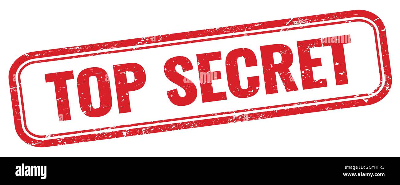 TOP SECRET text on red grungy rectangle stamp Stock Photo - Alamy