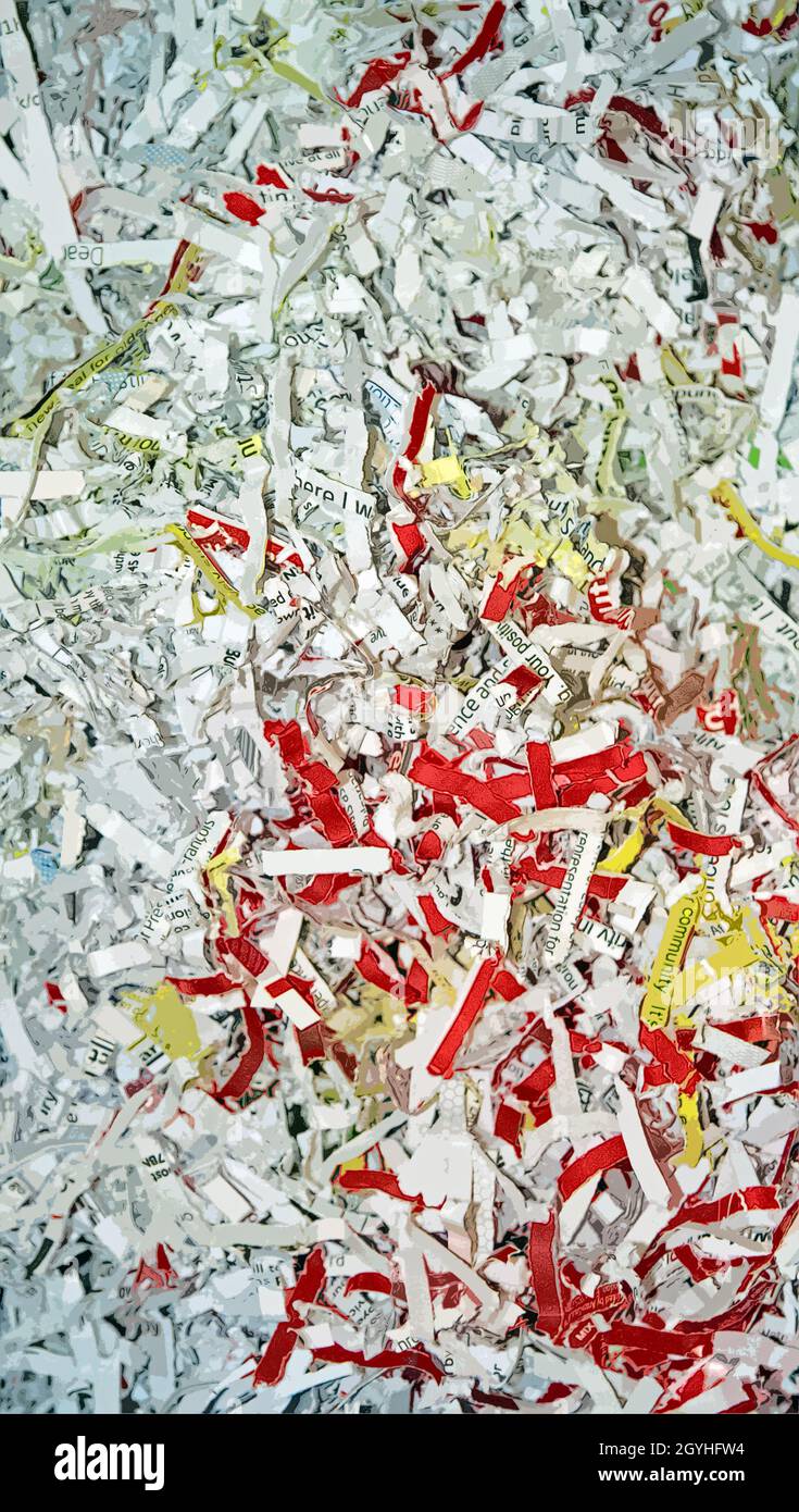 Abstract pattern caused by shredded paper Stock Photo - Alamy