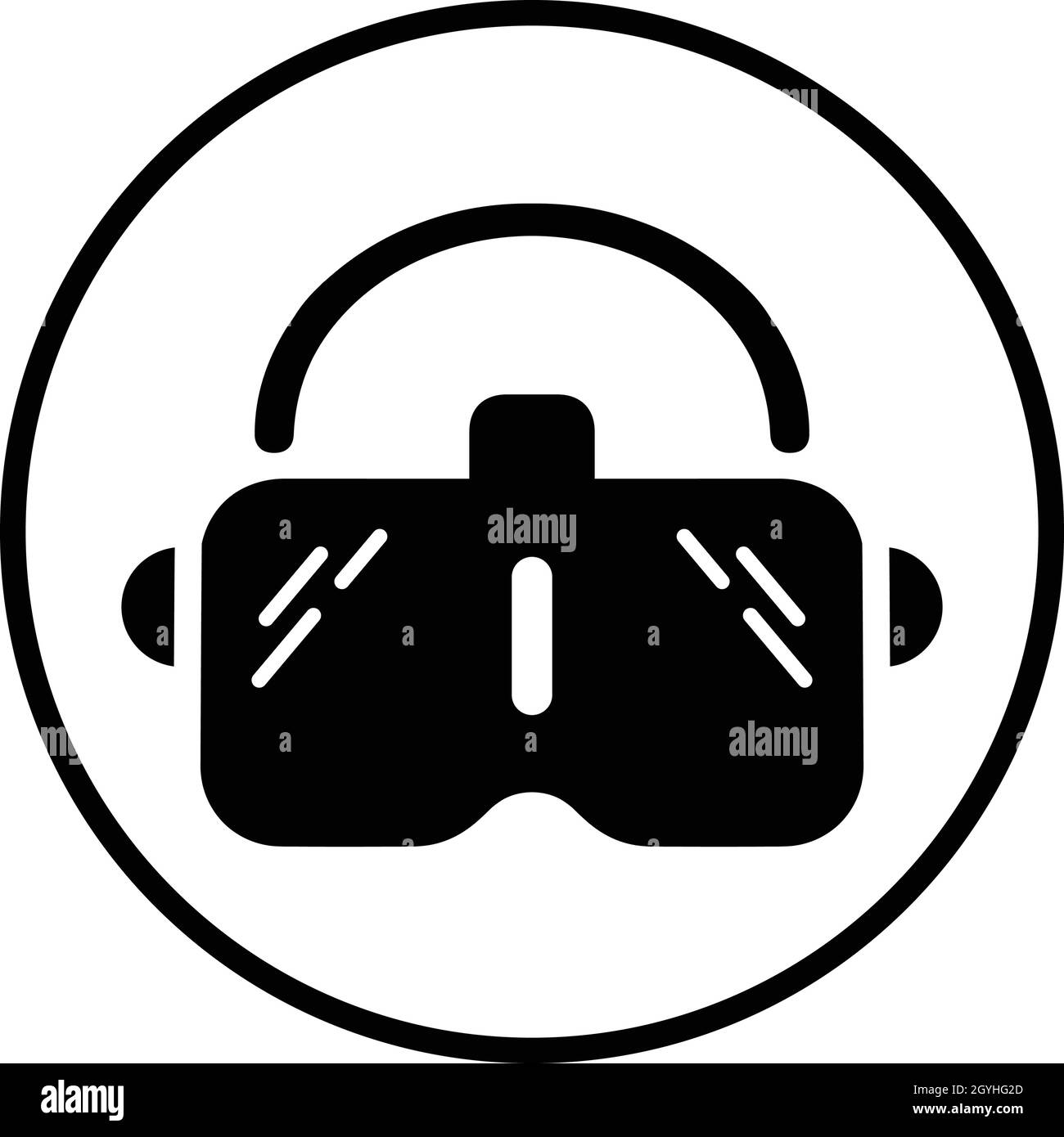 Vr glasses 3d icon Black and White Stock Photos & Images - Alamy