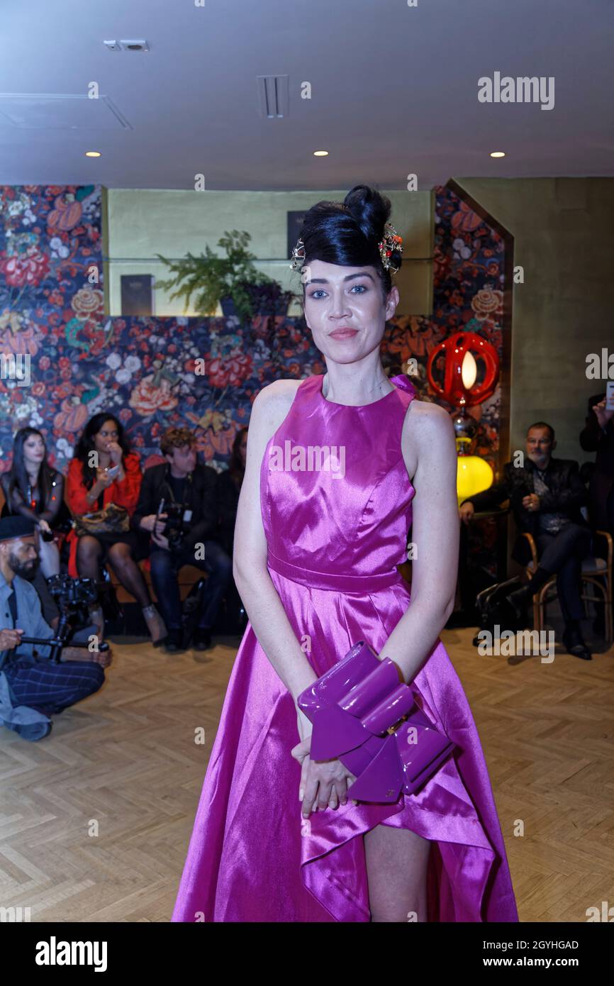 Paris, France. 6th Oct, 2021. A model dressed by Korean fashion ...