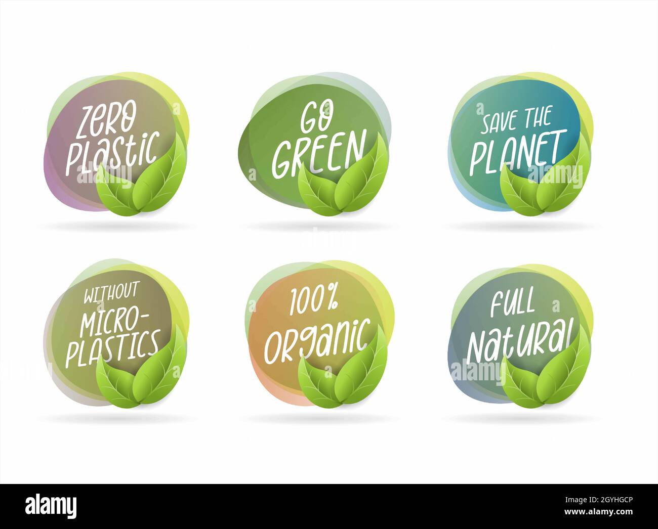 Green Lable Set. Save the world.Vector Illustration Collection Stock ...