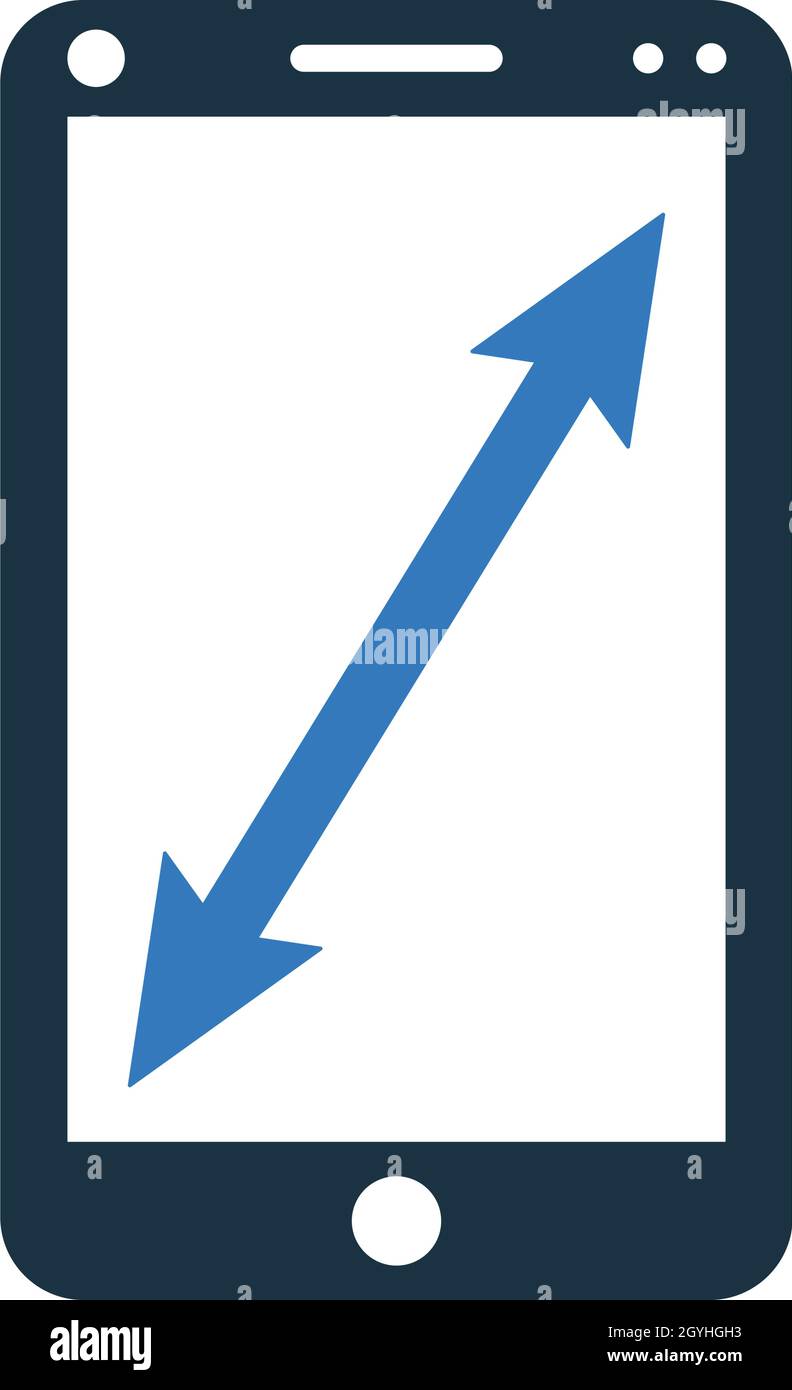 Mobile, horizontal icon - Simple editable vector EPS file Stock Vector ...