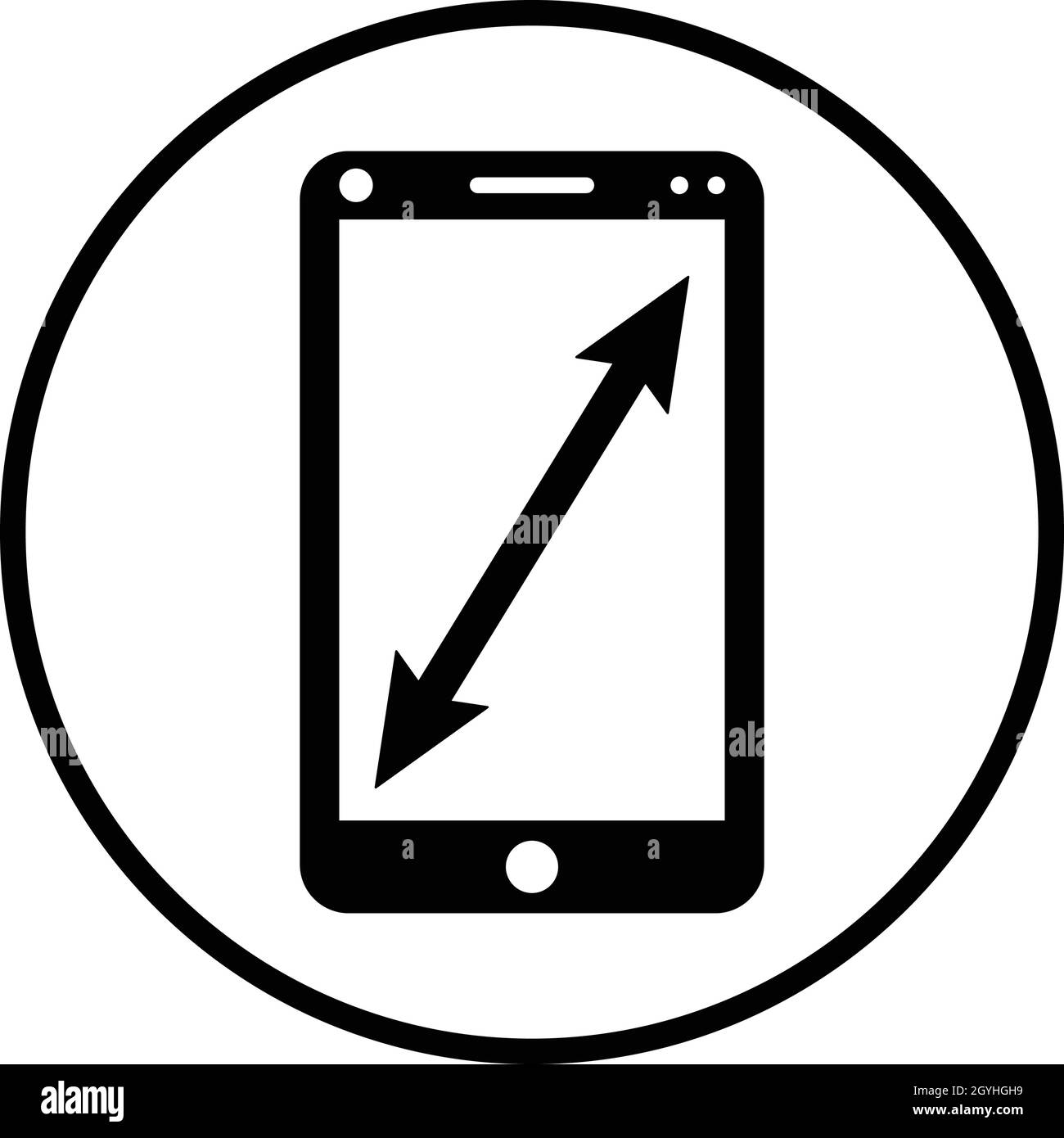 Mobile, horizontal icon - Simple editable vector EPS file Stock Vector ...