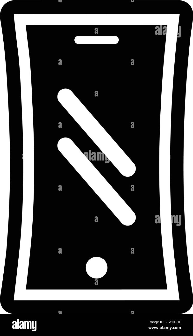 Mobile, flexible display icon - Simple editable vector EPS file Stock ...