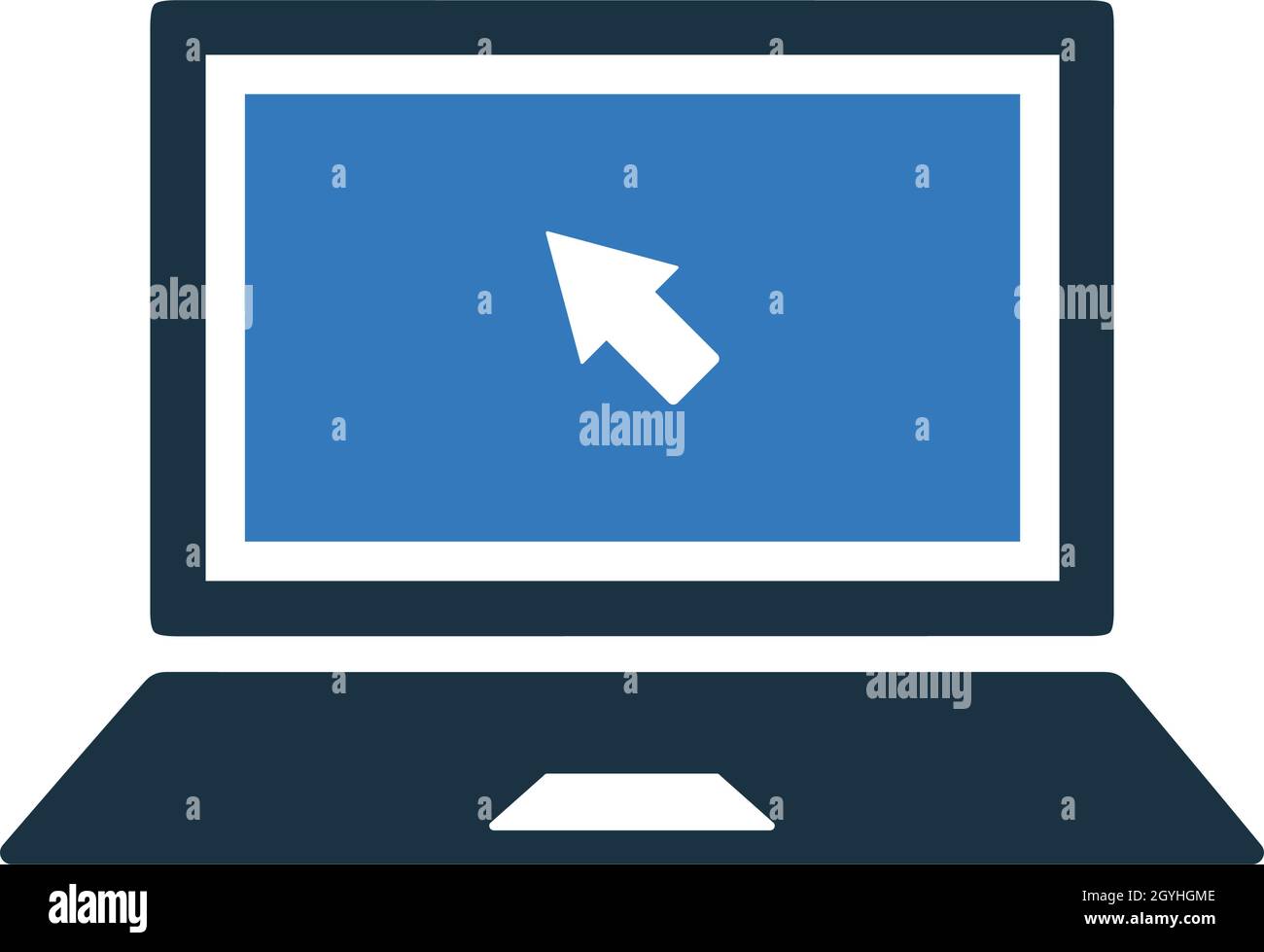 Laptop, click icon - Vector EPS file. Perfect use for print media, web ...