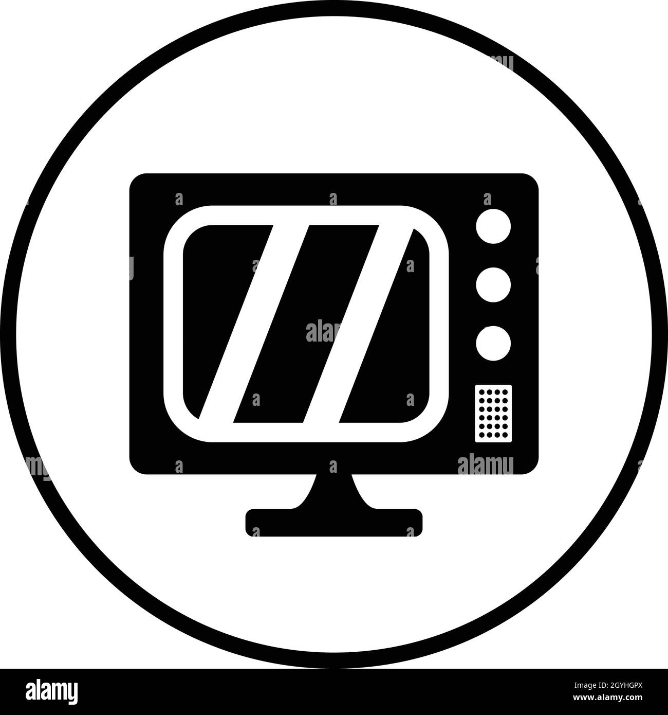 Screen, television, tv icon - Simple editable vector EPS file Stock ...