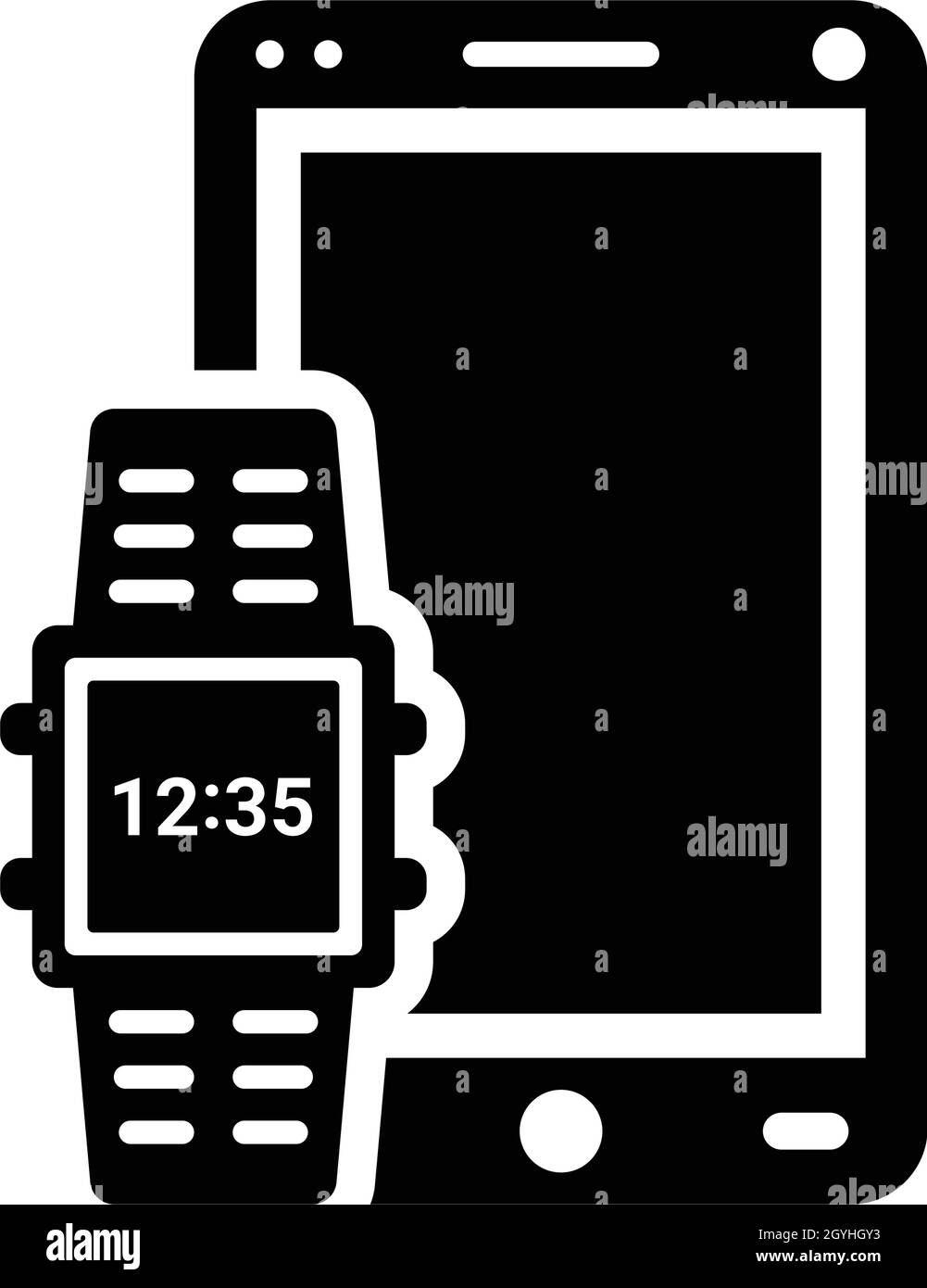 Smartwatch, mobile icon - Simple editable vector EPS file Stock Vector ...