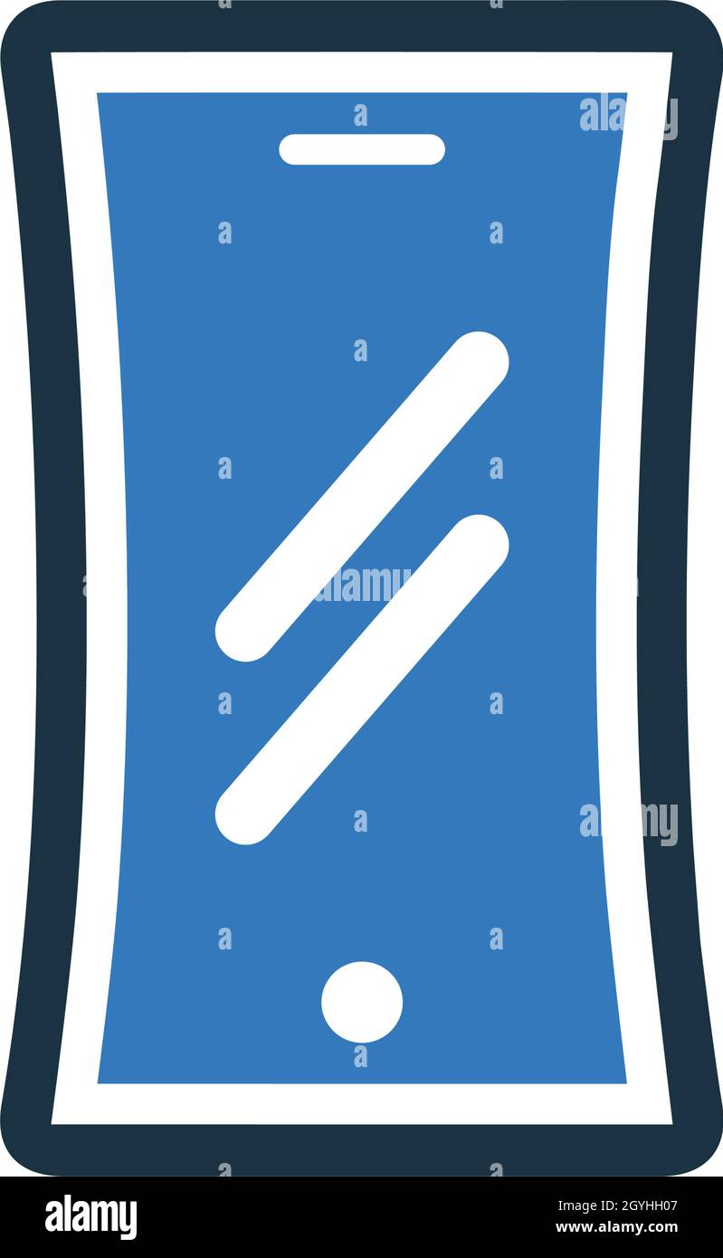 Mobile, flexible display icon - Simple editable vector EPS file Stock ...