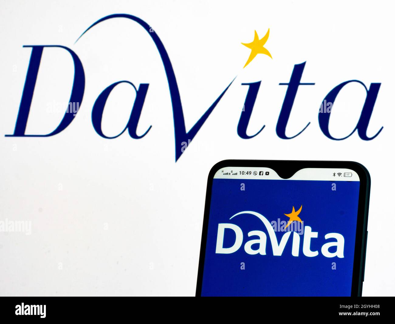 Ukraine. 08th Oct, 2021. In this photo illustration, DaVita Inc. logo ...