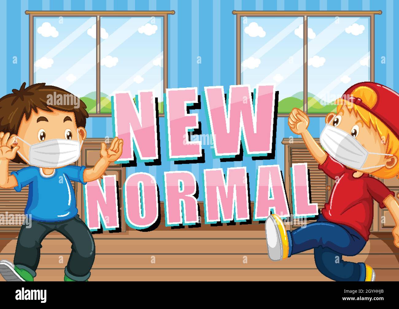 Kids school masks Stock Vector Images - Alamy