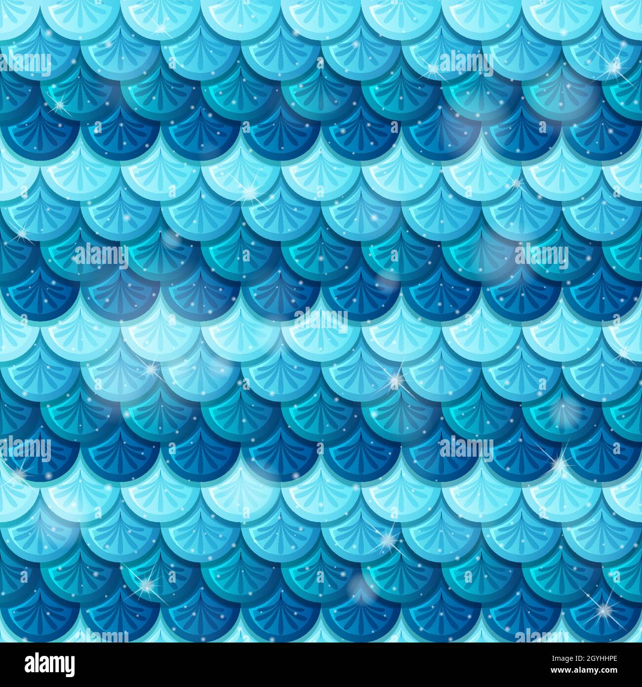 Pearlescent mermaid scales seamless pattern illustration Stock Vector ...