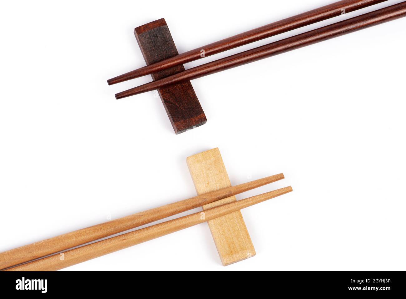Wooden chopsticks isolated on white background Stock Photo - Alamy
