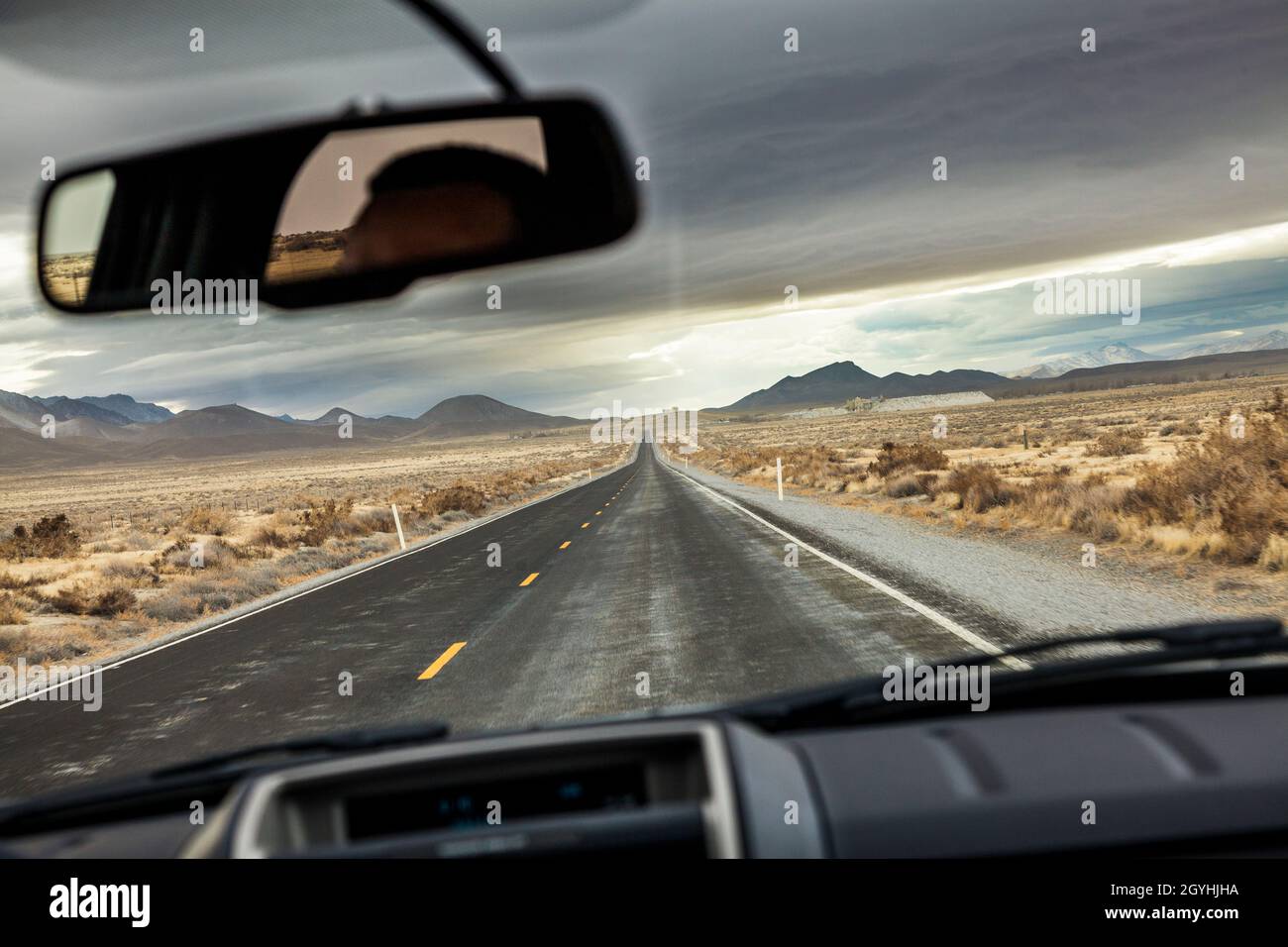 Travelling east along Interstate route 80 Nevada USA Stock Photo - Alamy