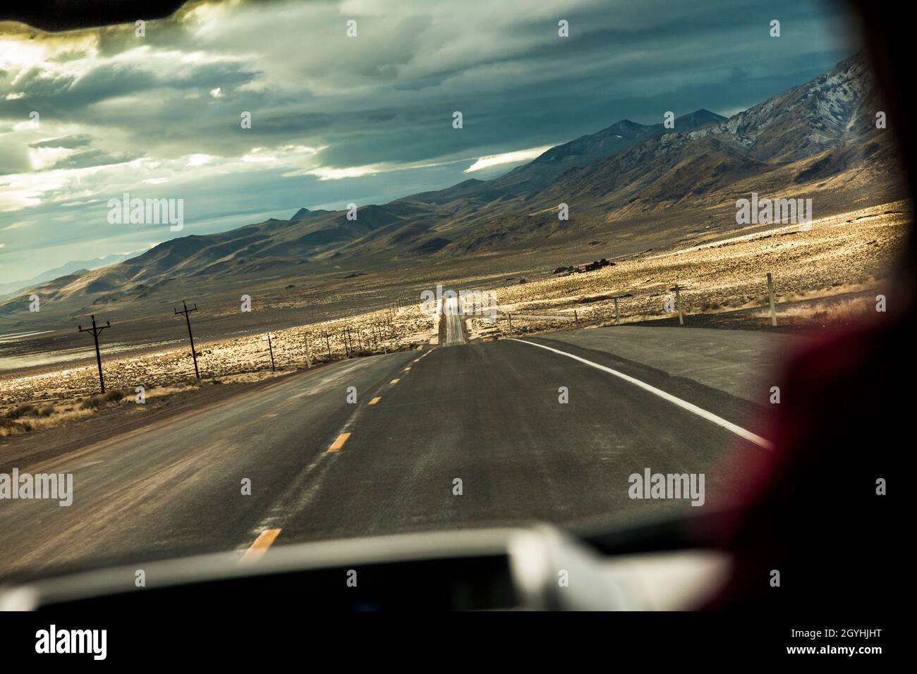 Travelling east along Interstate route 80 Nevada USA Stock Photo - Alamy