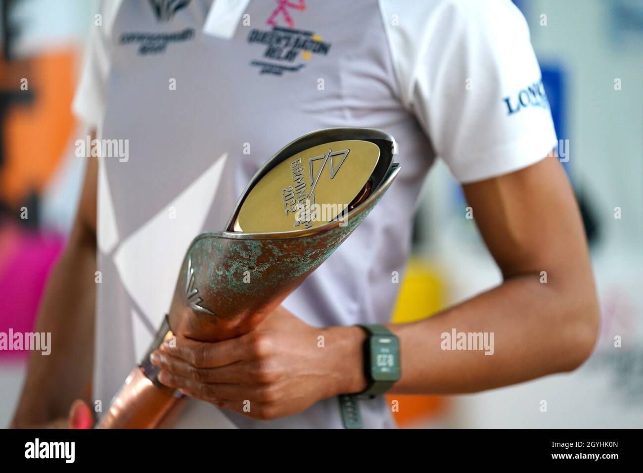 The Commonwealth Games baton at Birmingham Airport, before it leaves ...