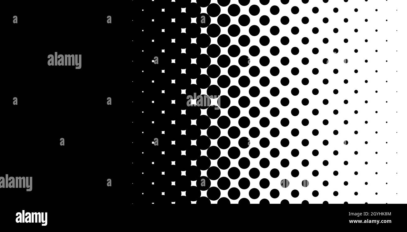 Black and white halftone, dotted, circles pattern, background, backdrop ...