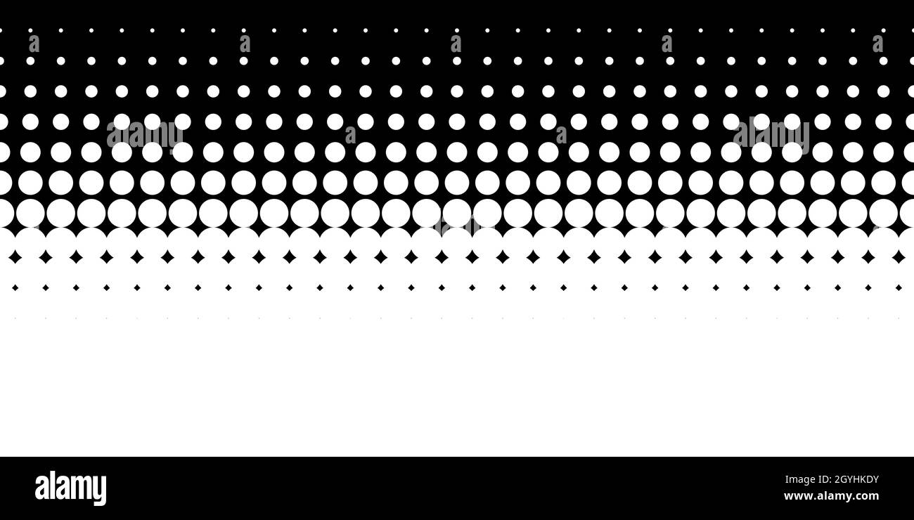 Black and white halftone, dotted, circles pattern, background, backdrop ...