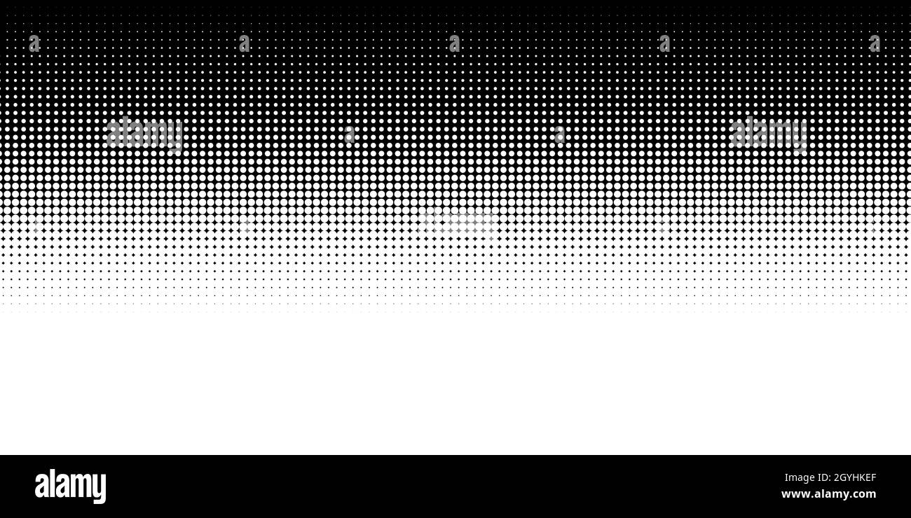 Black and white halftone, dotted, circles pattern, background, backdrop ...