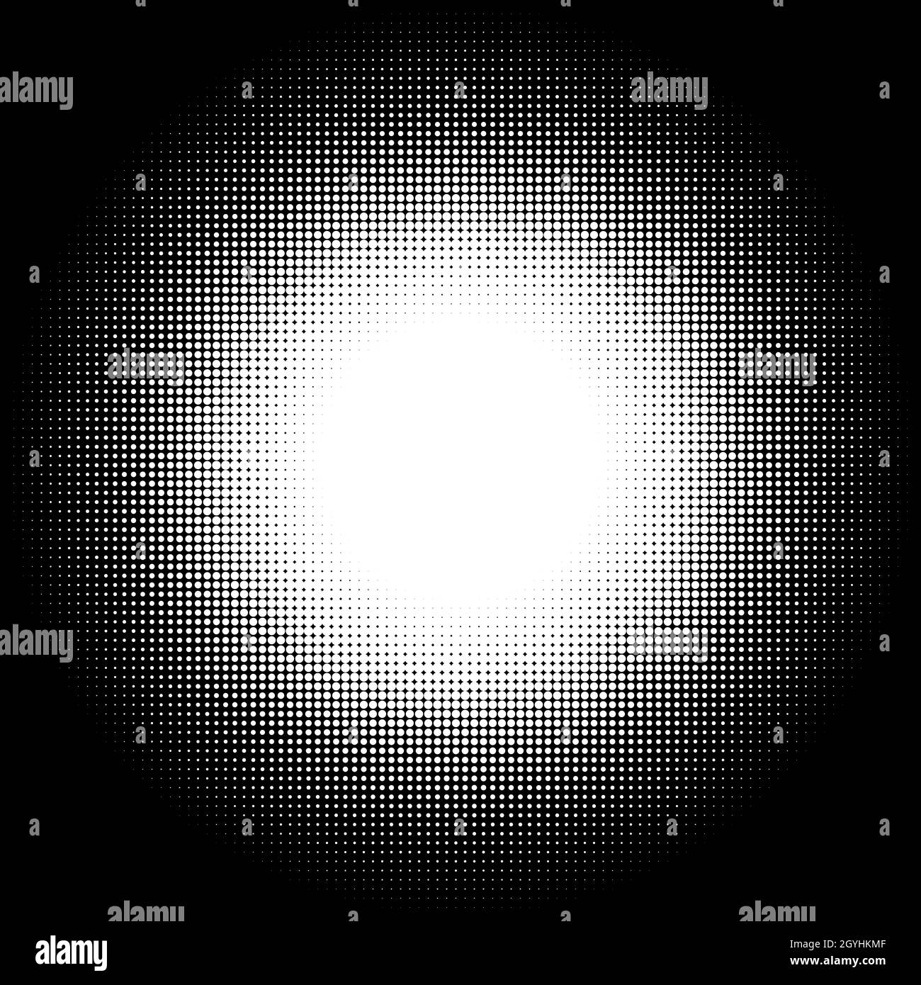 Black and white halftone, dotted, circles pattern, background, backdrop ...