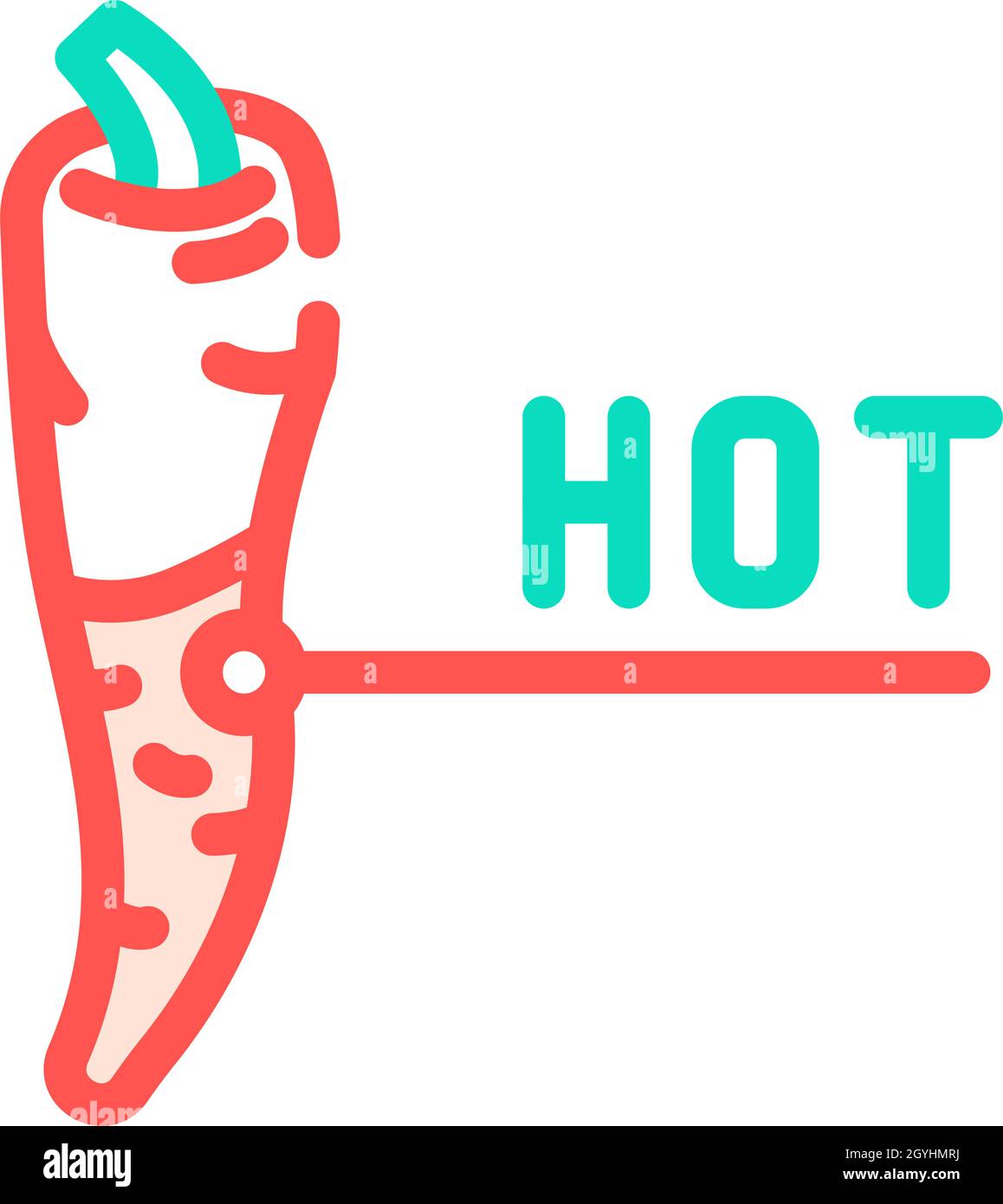 Pepper spice taste scale color Cut Out Stock Images & Pictures - Alamy