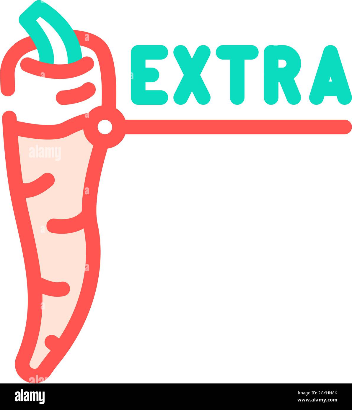 extra spice pepper color icon vector illustration Stock Vector Image ...