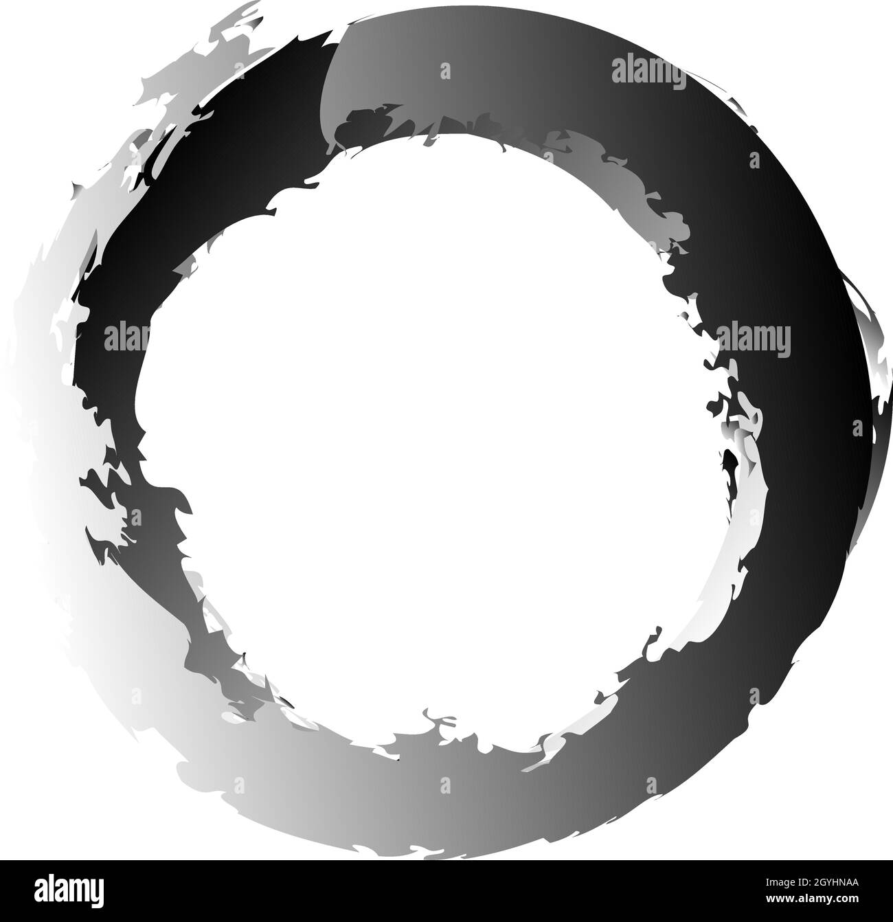 Grungy textured circle element, shape. Circular grunge shape - stock ...