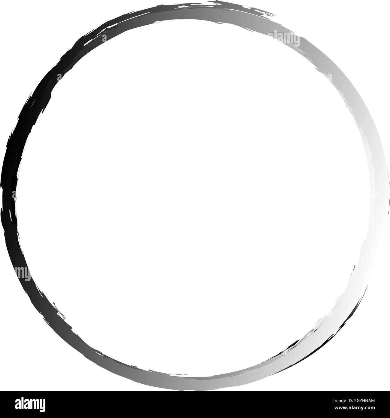 Grungy textured circle element, shape. Circular grunge shape - stock ...