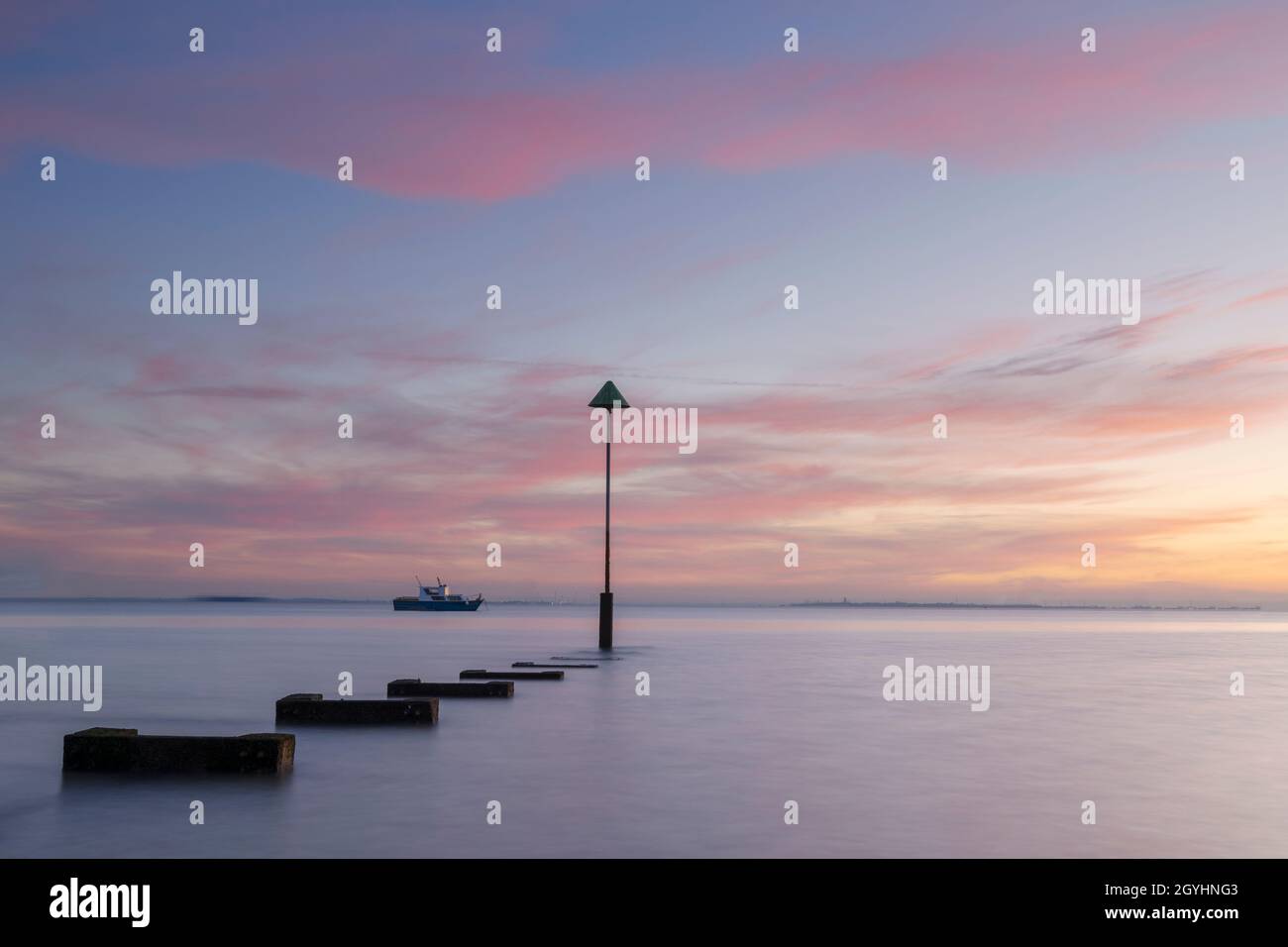 Thorpe Bay sunset Stock Photo - Alamy