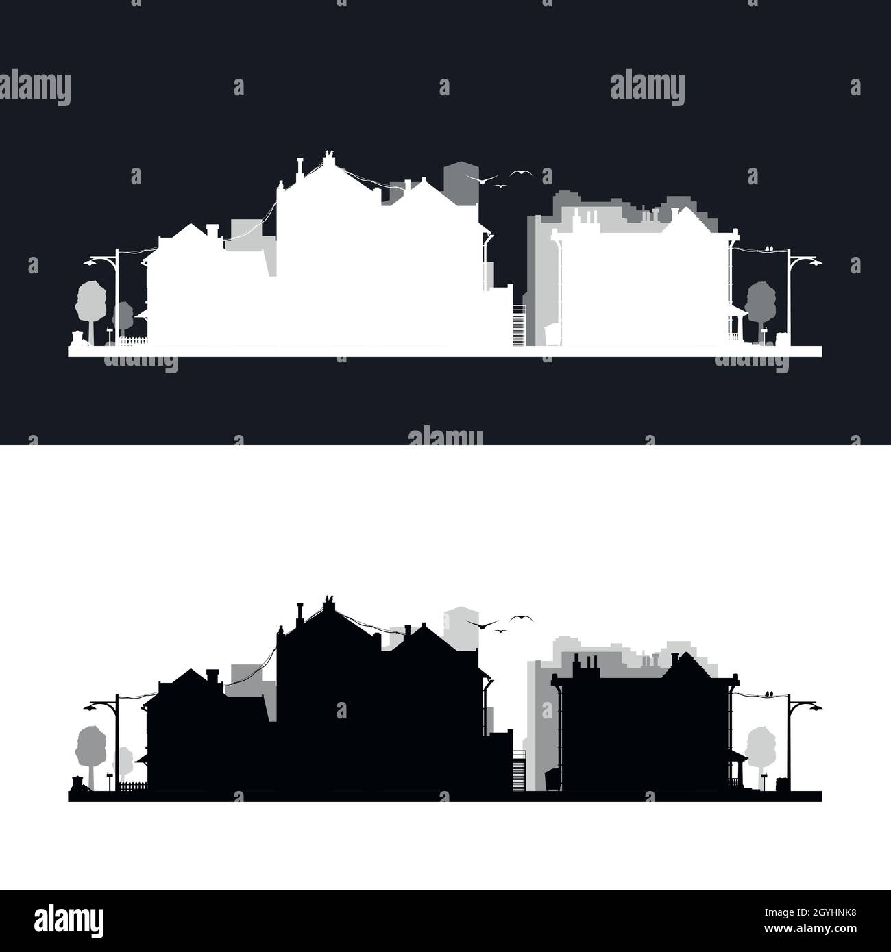 Small town in new Stock Vector Images - Alamy