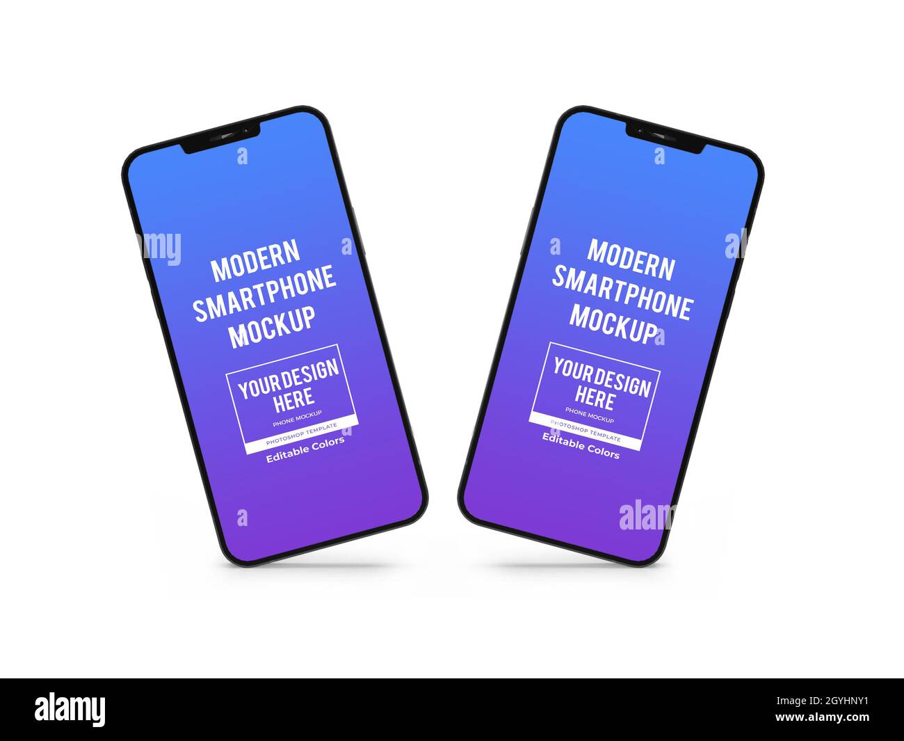 Modern Smartphone 3D Illustration Mockup Scene on Isolated Background ...