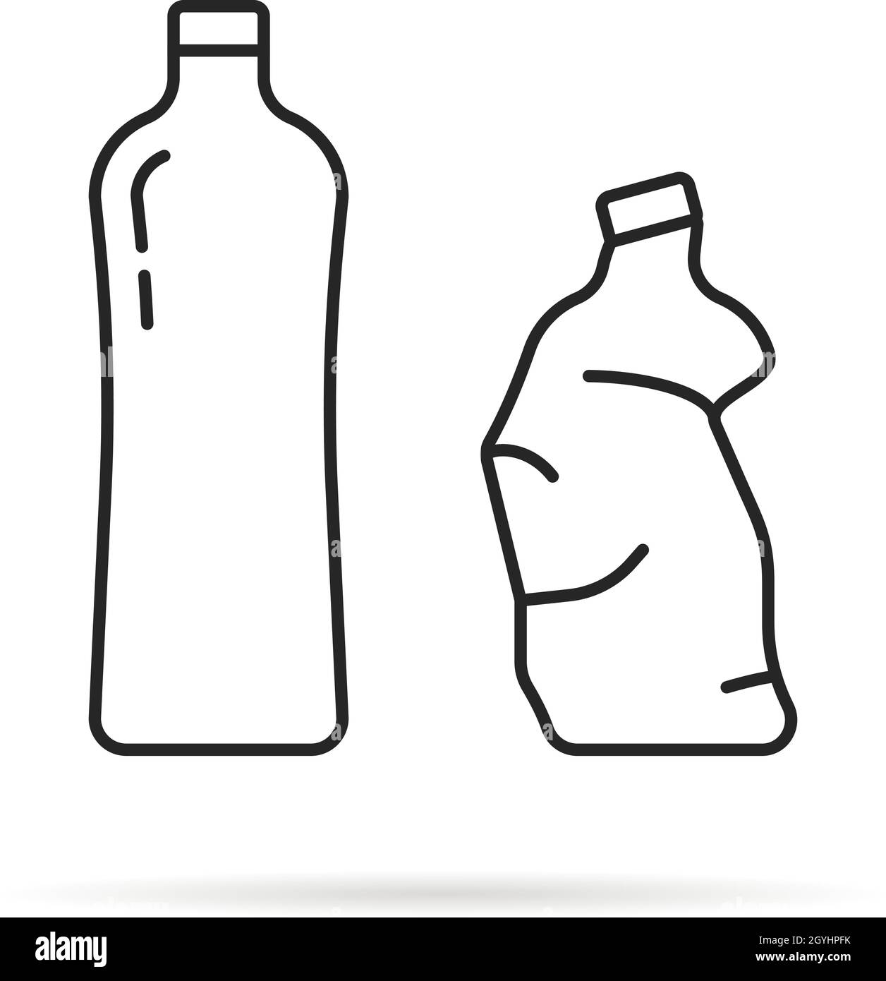 Recycle sign crumpled plastic Stock Vector Images - Alamy